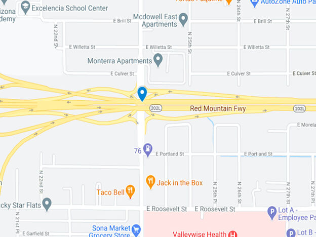 HOV Lane on Loop 202 Blocked By Phoenix Collision